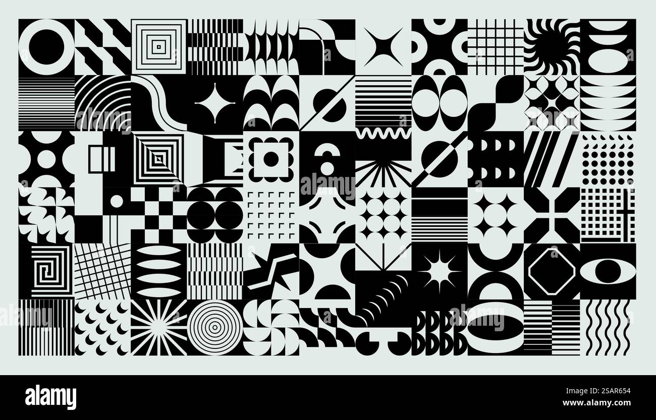 Rectangle line art creative Black and White Stock Photos & Images - Alamy