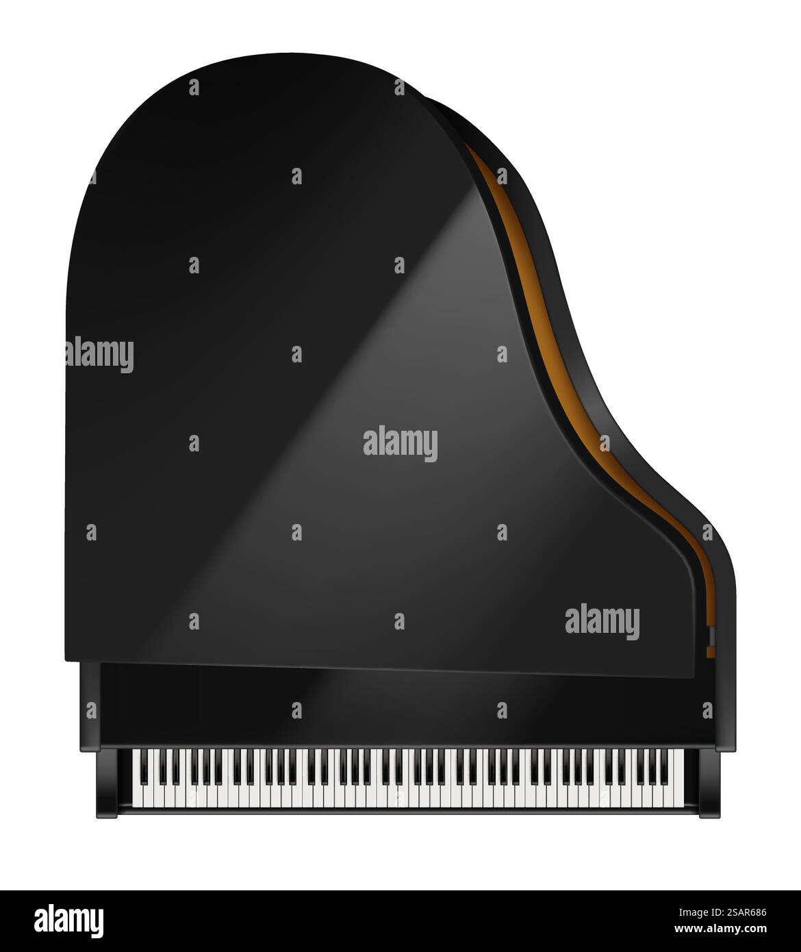 Realistic piano. Classical music instrument for orchestra with black ...