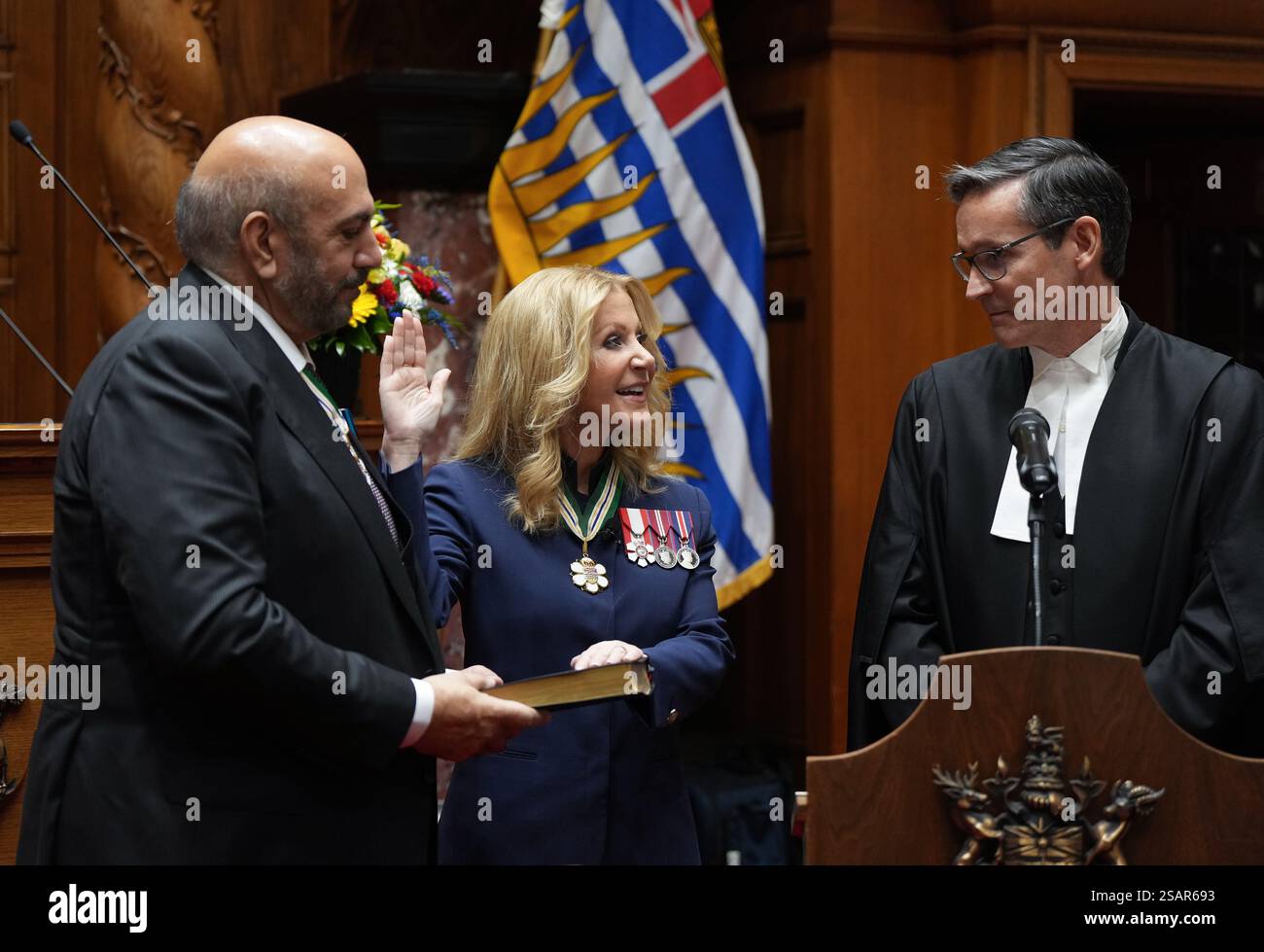 Victoria, Canada. 30th Jan, 2025. Wendy Cocchia is sworn in as British ...