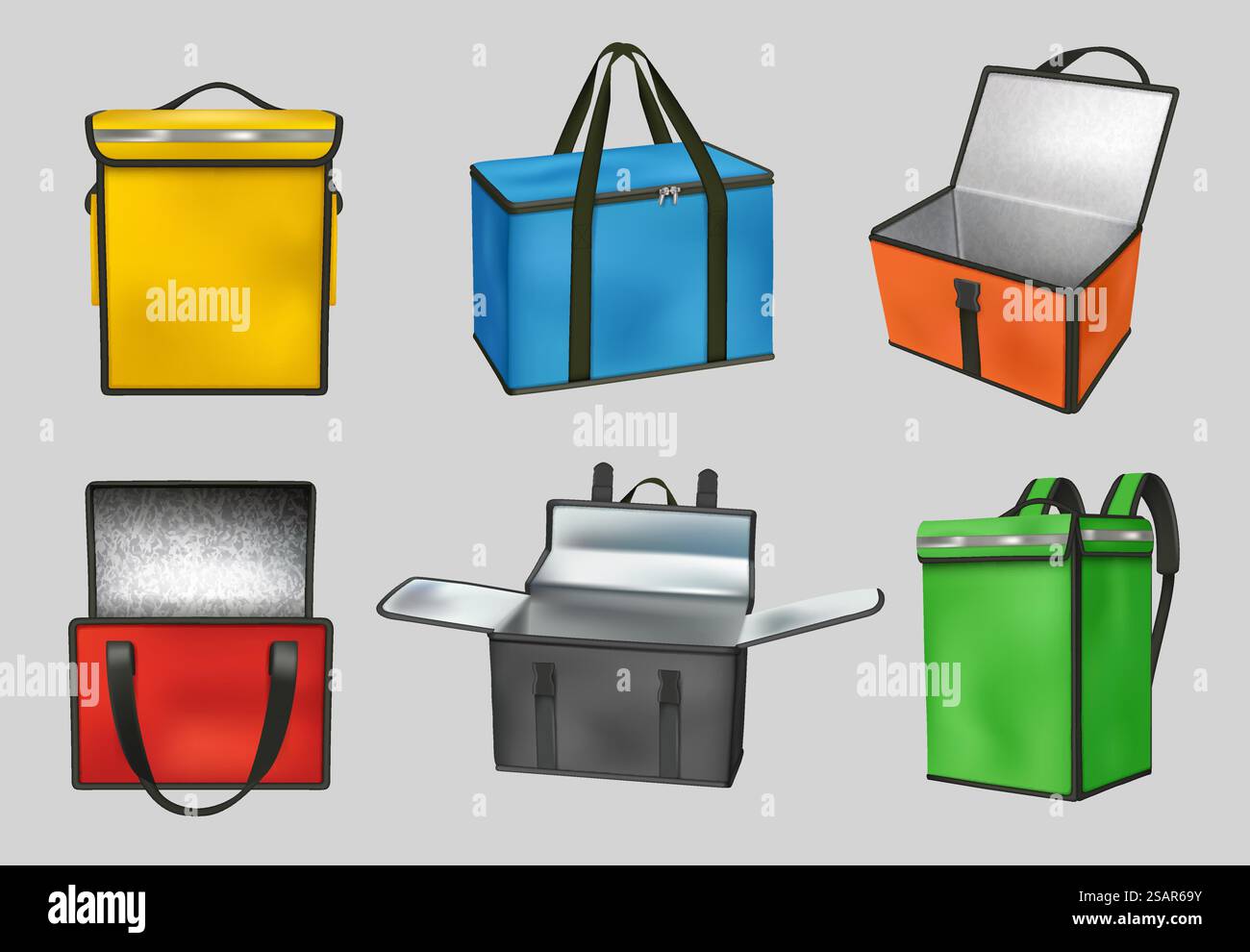 Courier bags. Waterproofing containers for fresh food delivery pizza ...