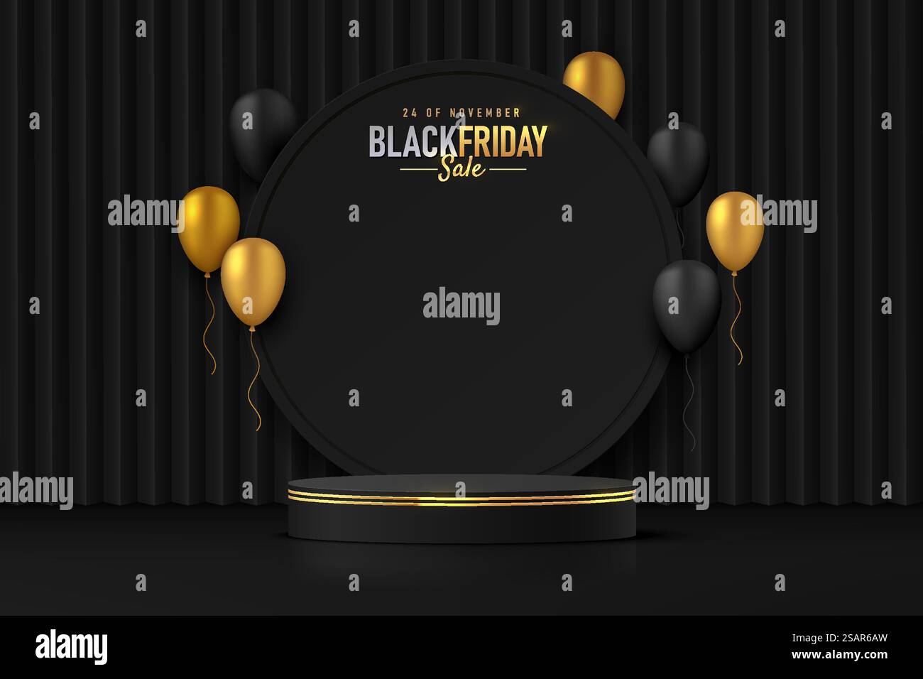 Black friday balloons realistic hi-res stock photography and images - Alamy