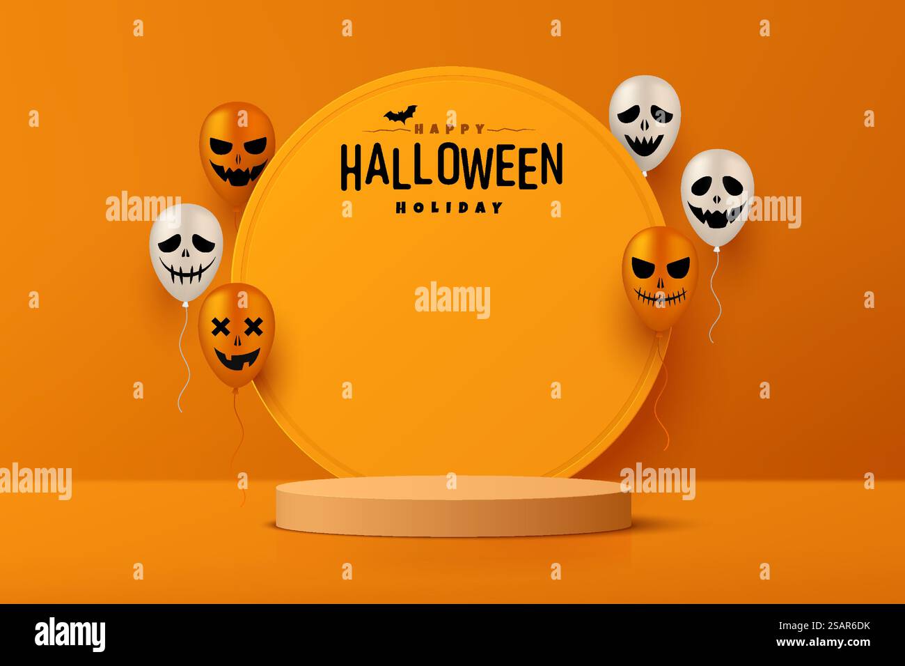 Halloween background podium product Stock Vector Images - Alamy