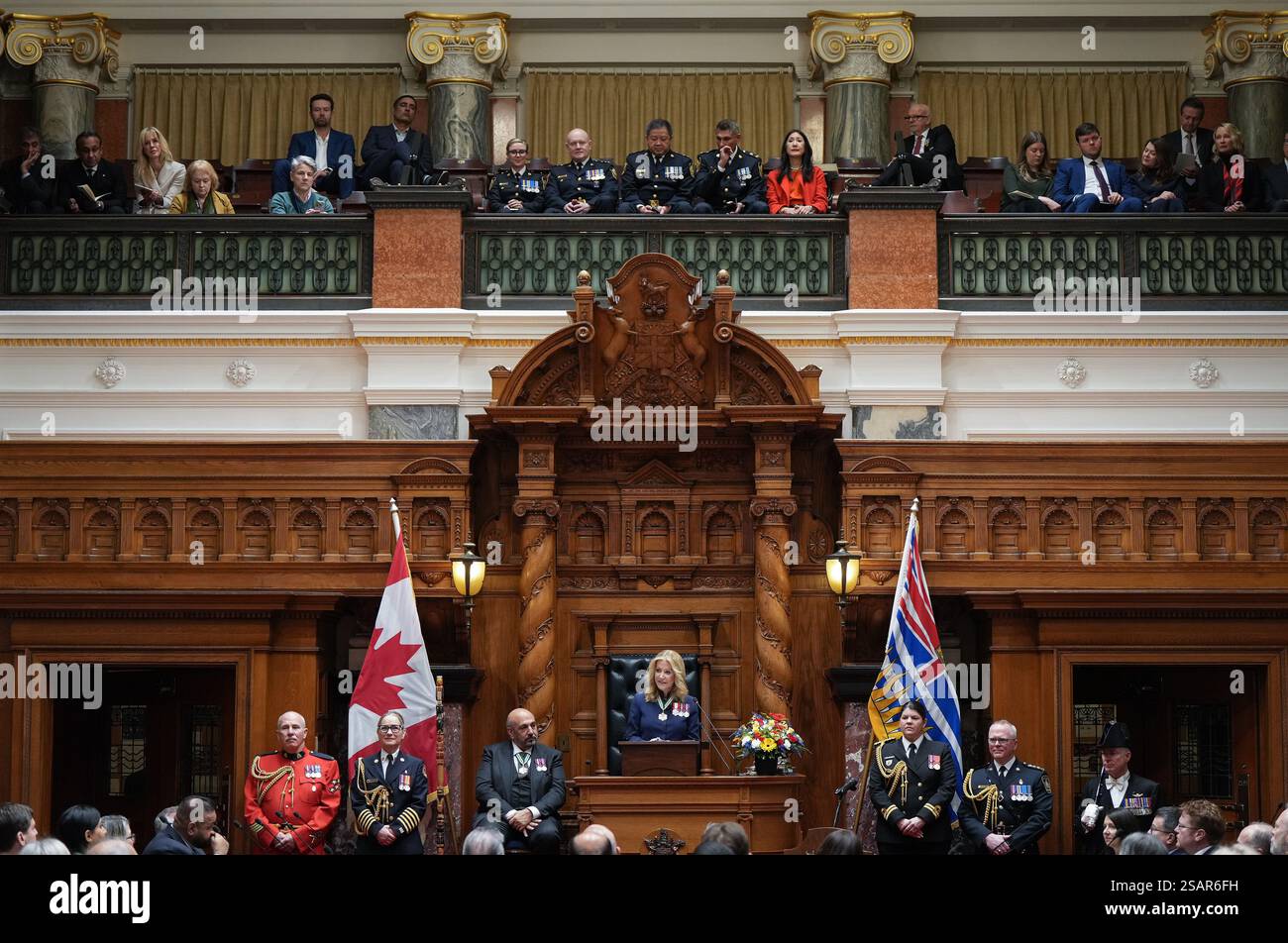 B.C. Lt-Gov. Wendy Cocchia speaks in the Legislative Chamber after ...