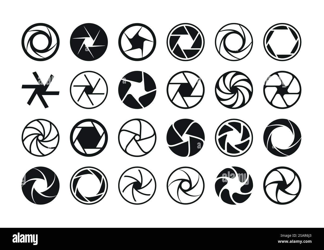 Camera aperture. Lens diaphragm photography icon. Focus or shutter ...