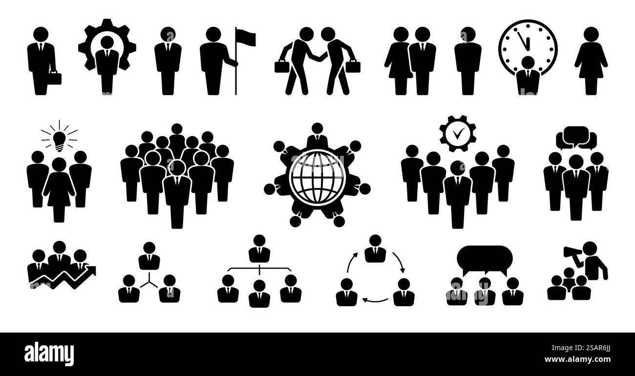 People group icon. Persons silhouettes and community graphic symbols ...