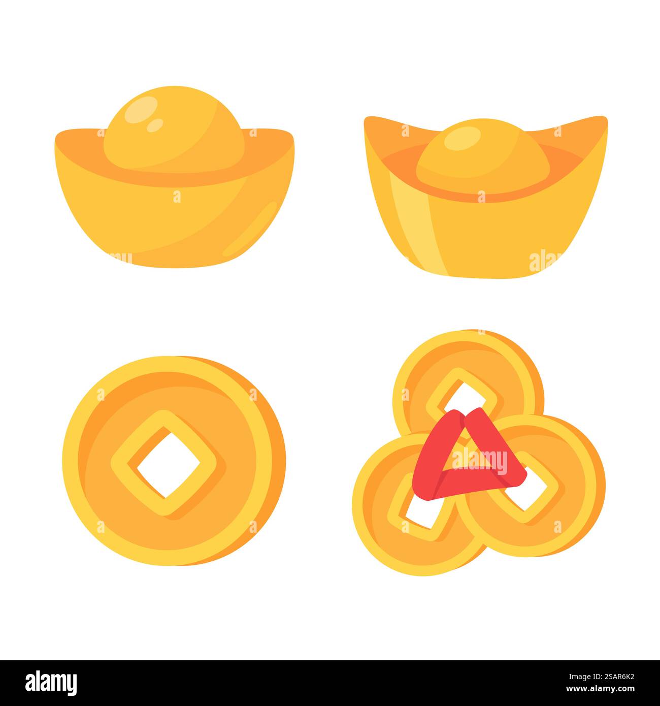 Chinese gold ingots. Currency of wealth. For giving as a gift during ...