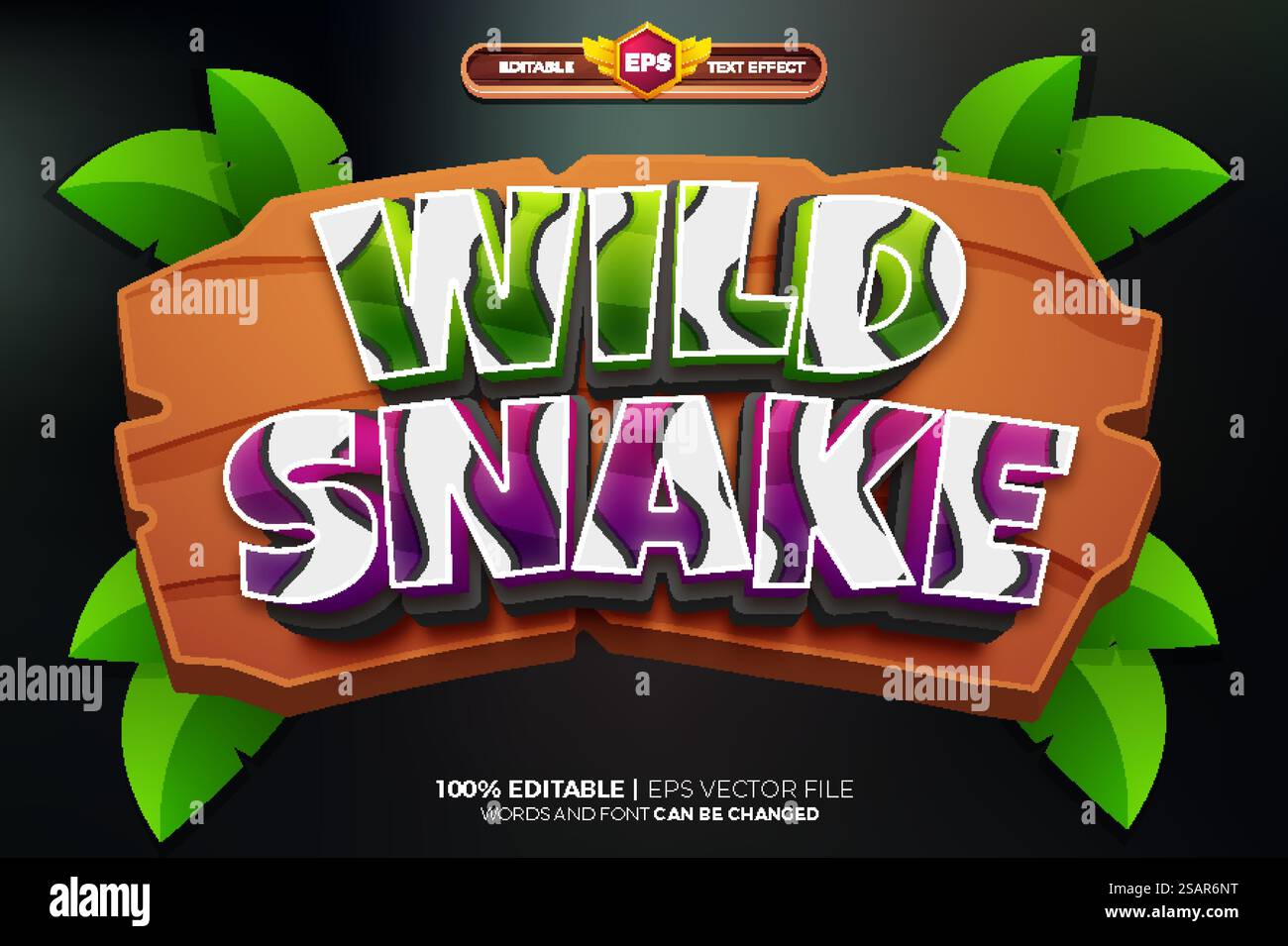 Jungle adventure 3d text effect hi-res stock photography and images - Alamy