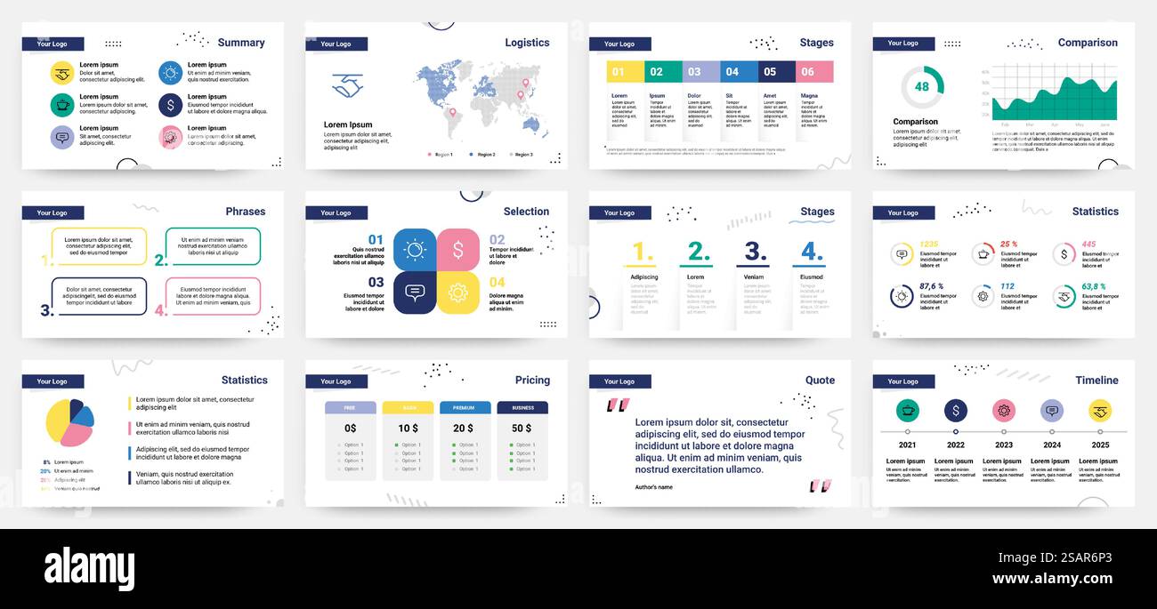 Presentation pages. Creative infographic slide, corporate advertising ...