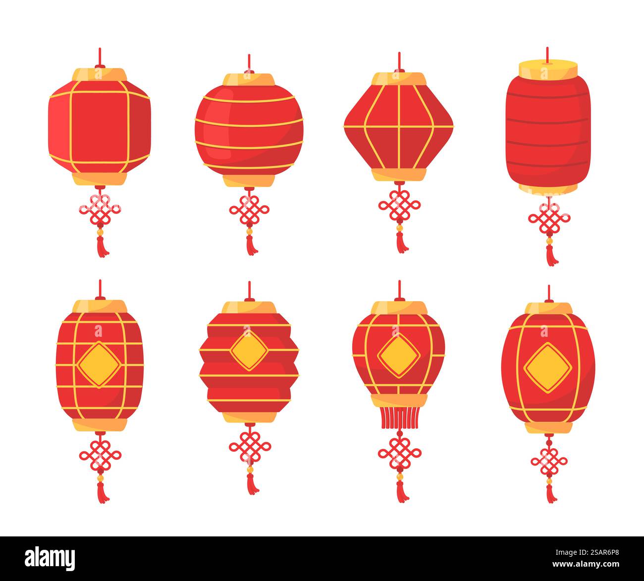 Red chinese lantern icon Stock Vector Images - Alamy