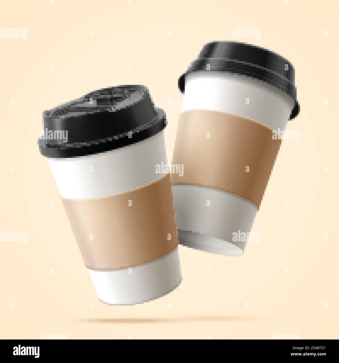 Takeaway coffee cups in cafe Stock Vector Images - Alamy