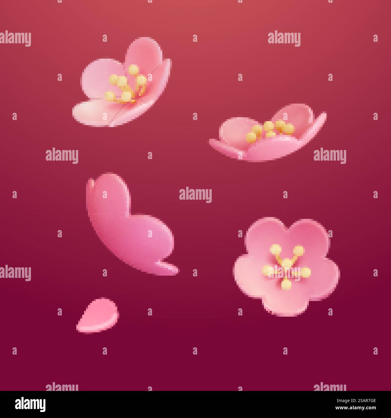 Front view of flowers Stock Vector Images - Alamy