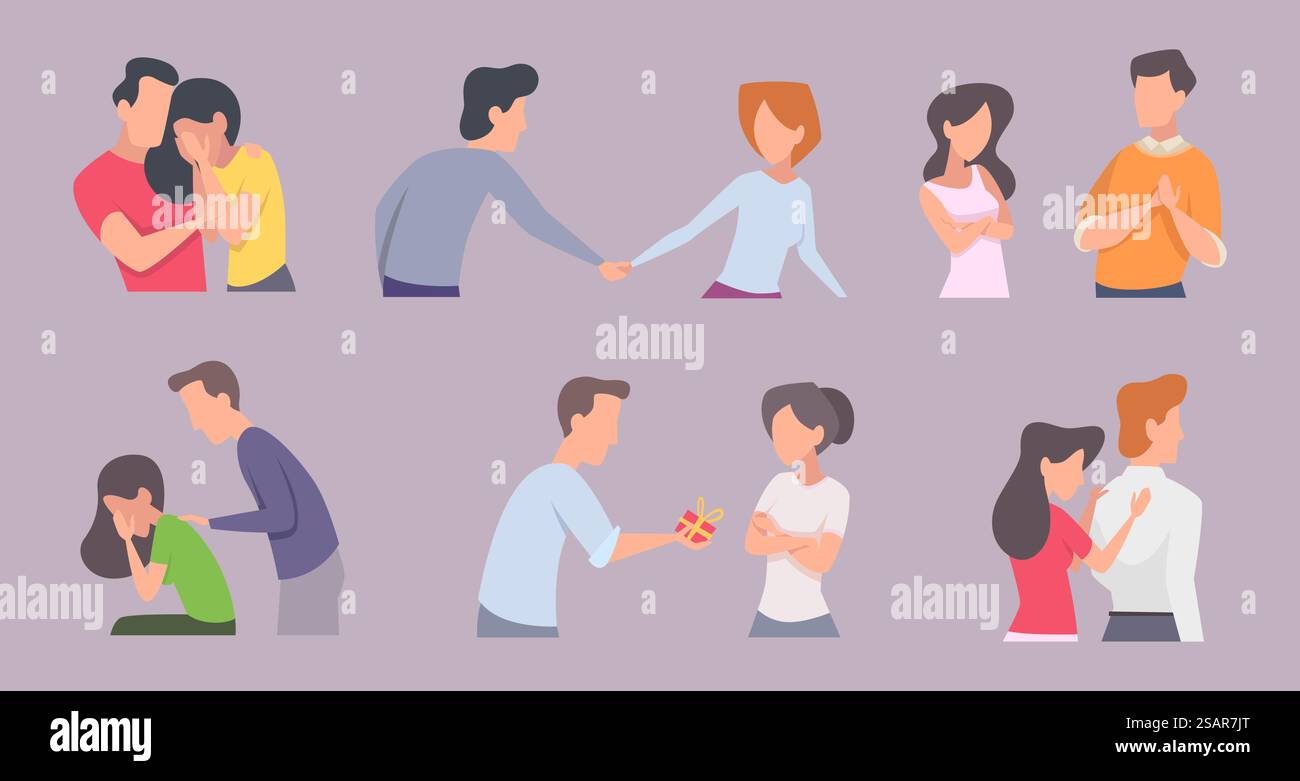 Dating couples. People try to save love romantic characters destructive ...