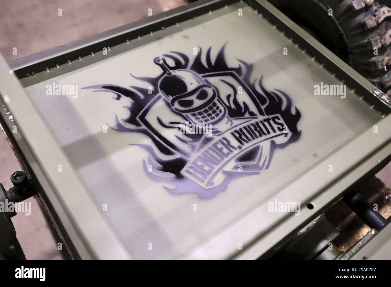 KHARKIV, UKRAINE - JANUARY 30, 2025 - Logo of the Bender.Robots group ...