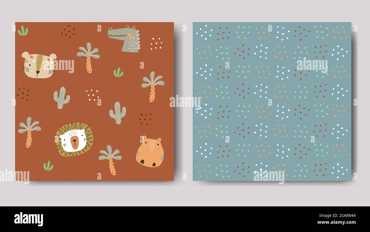 Seamless patterns for kids, cute graphic elements, elements with cute ...