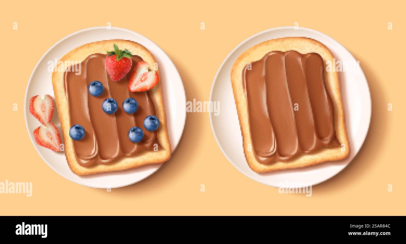 Chocolate cream fruits sweet Stock Vector Images - Alamy