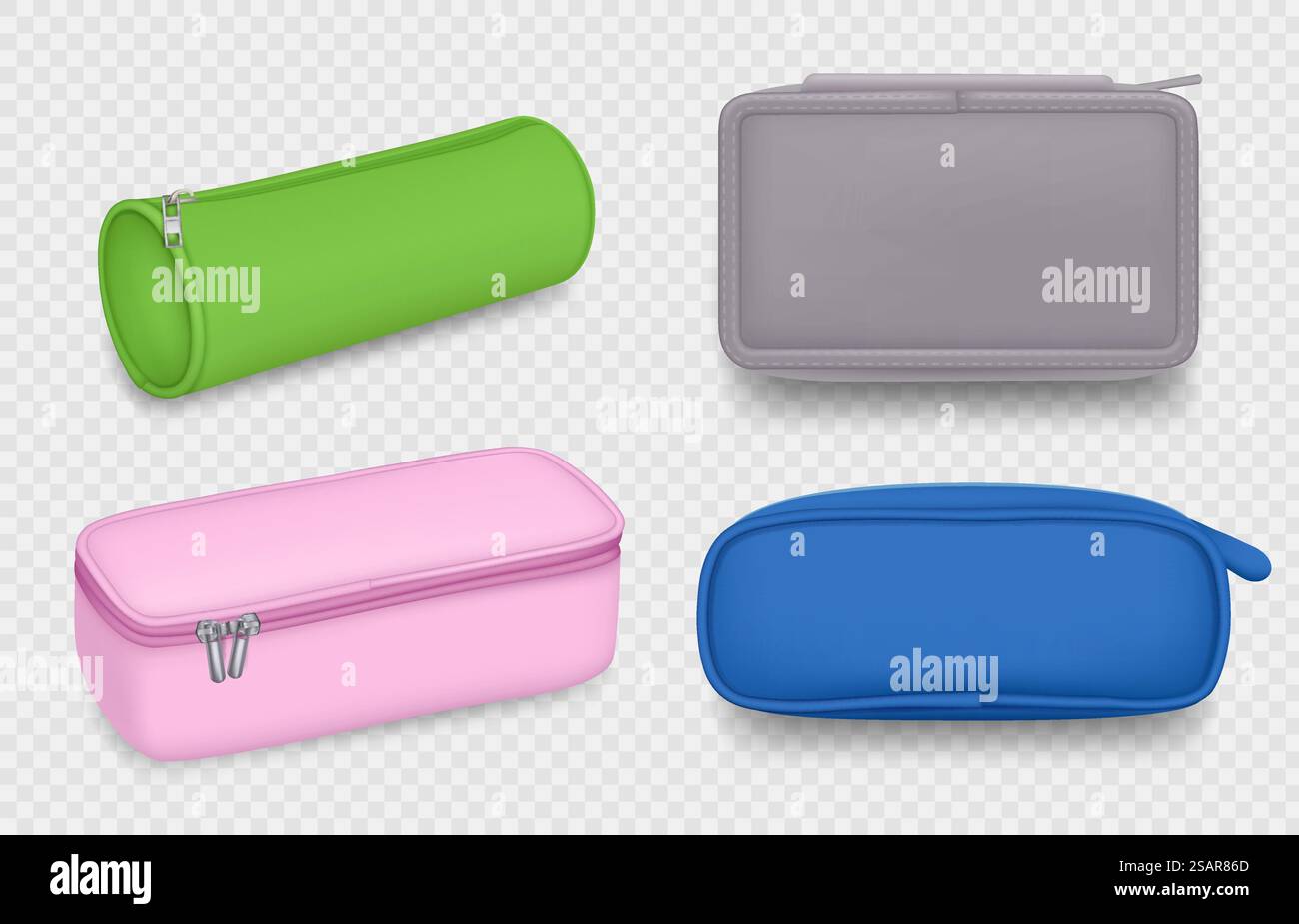 Pencil case. Containers for school stationery brushes pencils pens ...