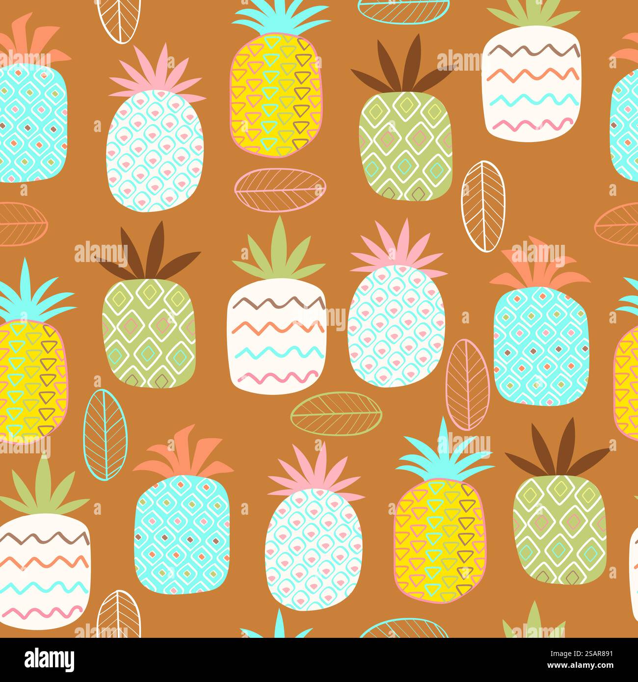 Seamless patterns, hand-drawn style used for fabric, textile, banner ...