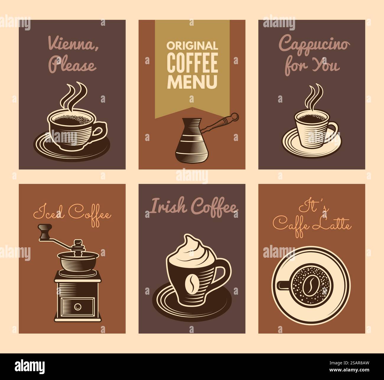 Coffee cards. templates for design menu for cafe. vector templates ...