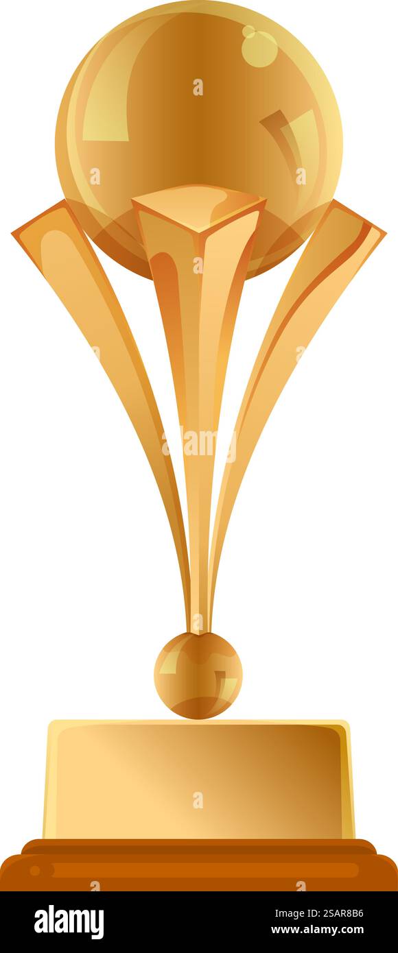 Trophy award. Triumph symbol. Victory golden prize isolated on white ...