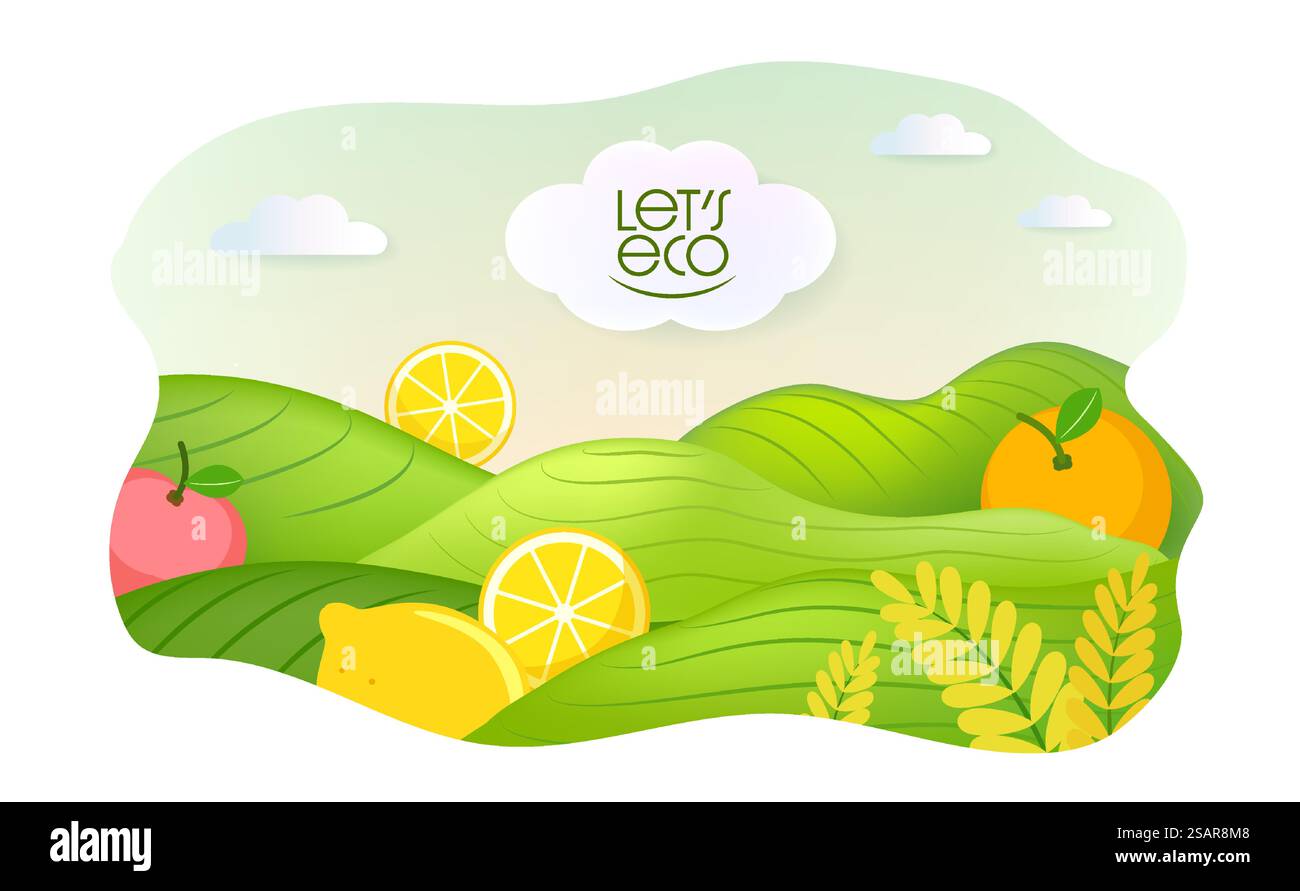 Beautiful empty landscape background Stock Vector Images - Alamy