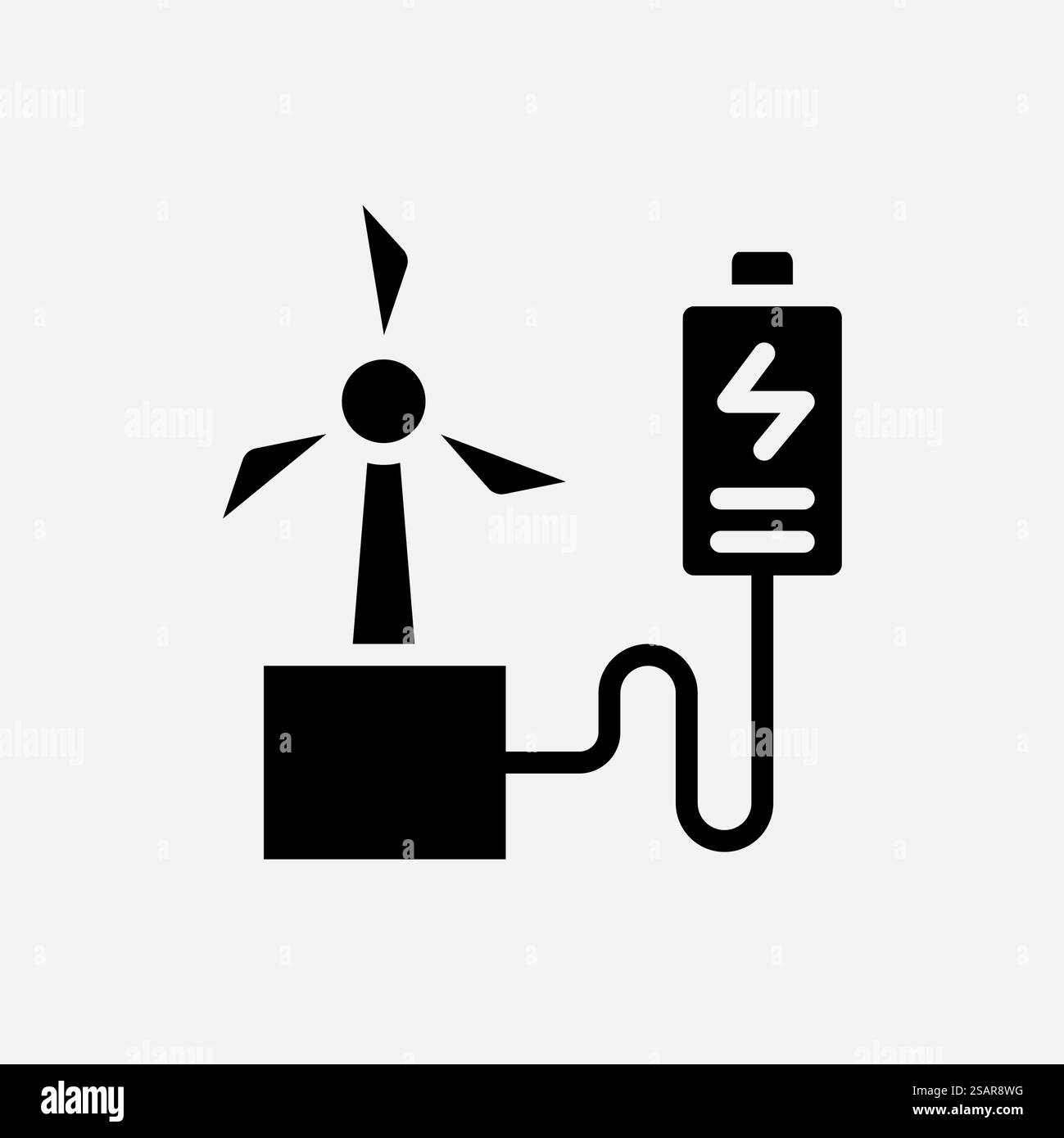 Wind power renewable energy icon hi-res stock photography and images ...