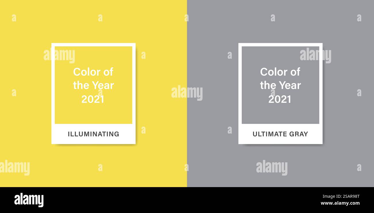 Color 2021. Color of the Year 2021. Ultimate Gray. Illuminating. Stock ...