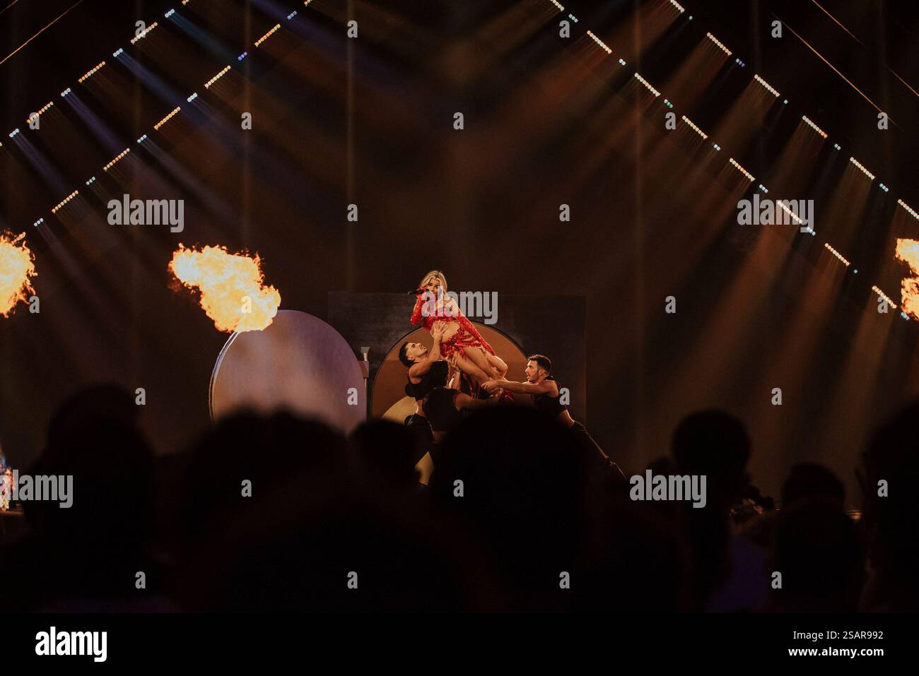 Singer Carla Frigo performs during the second semifinal of Benidorm ...