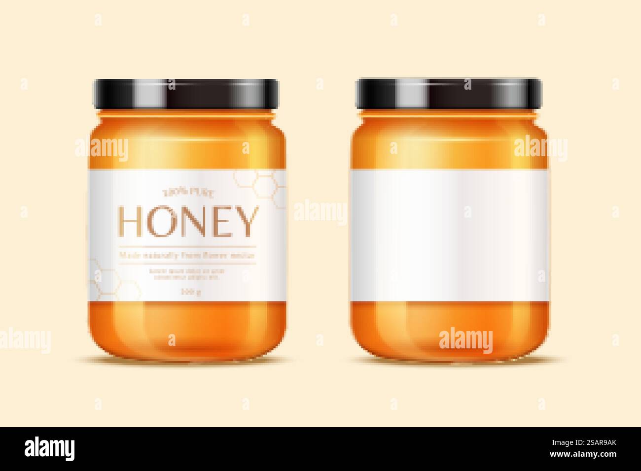 Pure honey vector label hi-res stock photography and images - Alamy