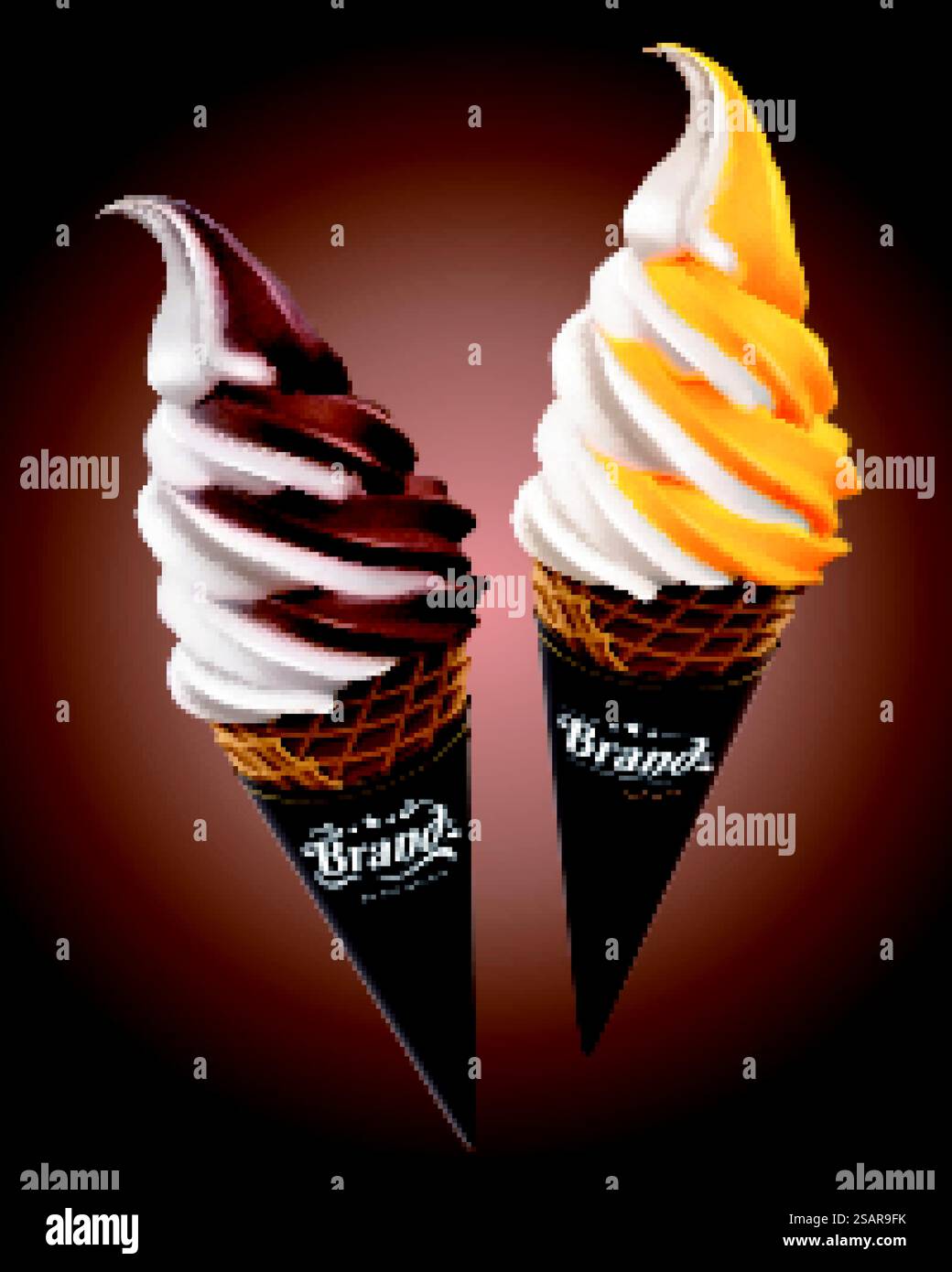 3d ice cream cone hi-res stock photography and images - Alamy