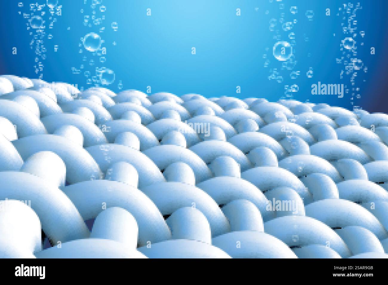 Microscopic close up look at woven textile in 3d illustration hi-res ...