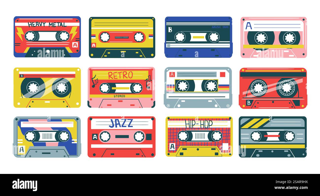 Collection retro 90s audio Stock Vector Images - Alamy