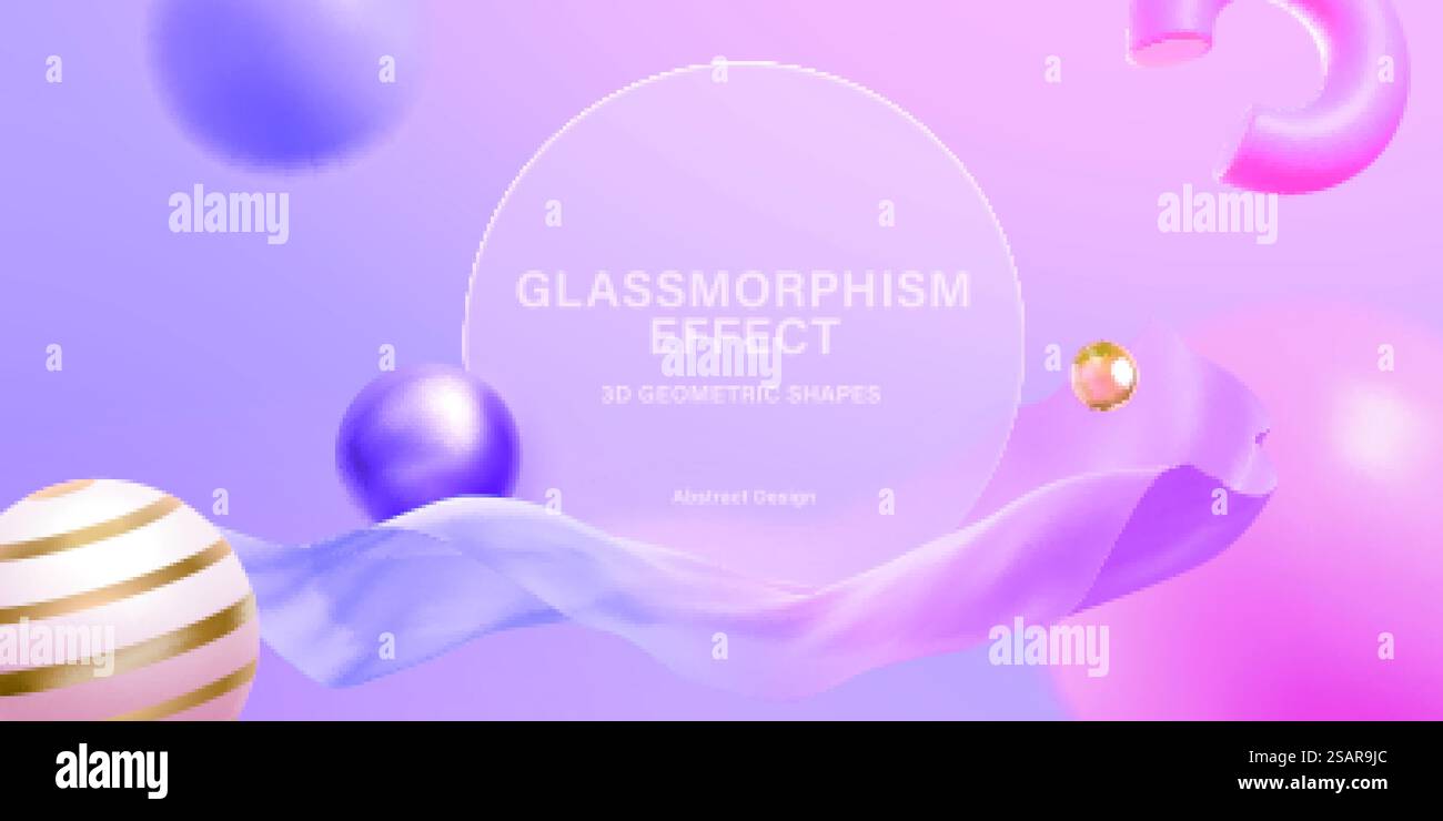 Modern glassmorphism card glossy hi-res stock photography and images ...