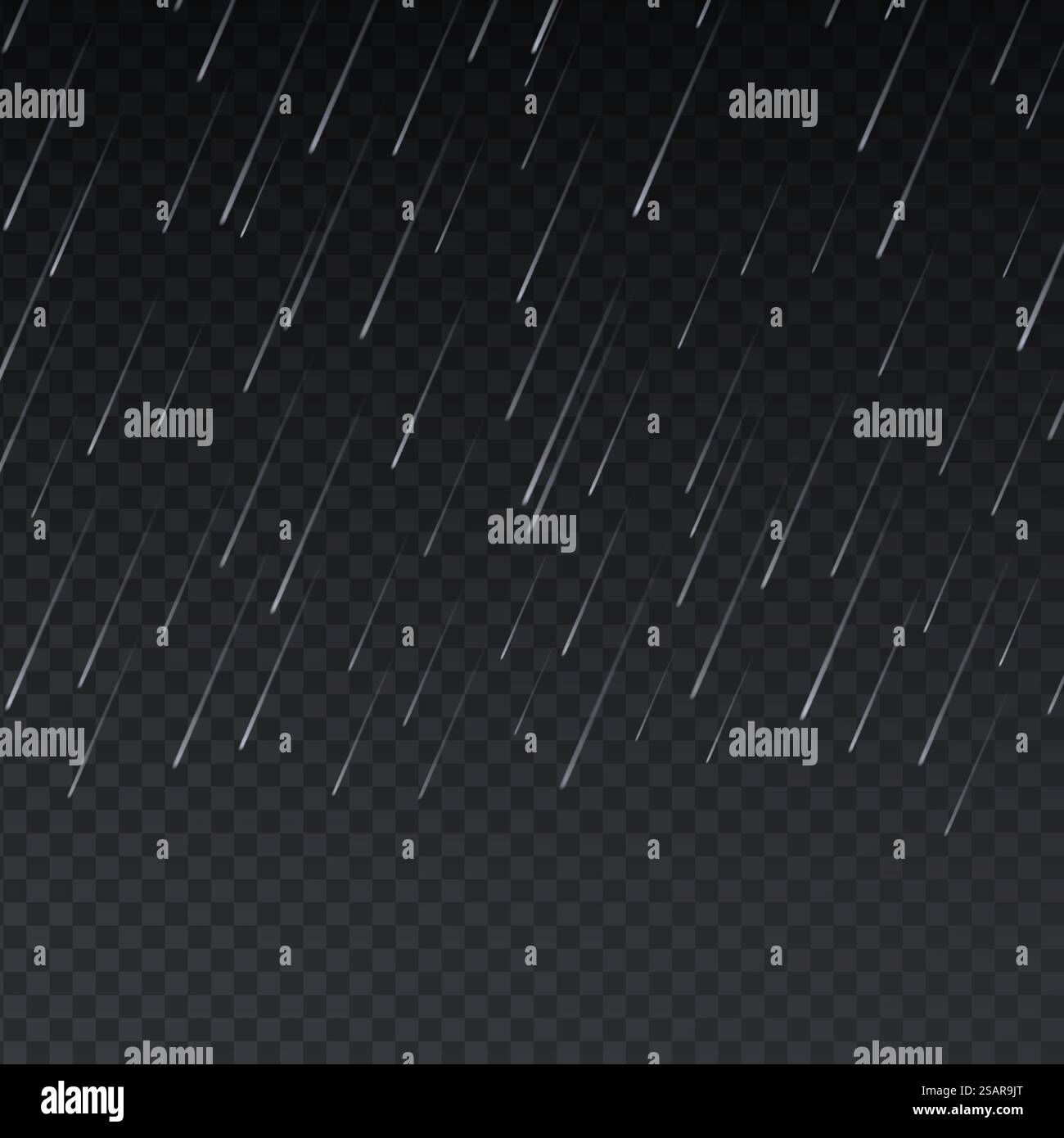 Realistic rain. Rainy texture on transparent background. Downpour ...