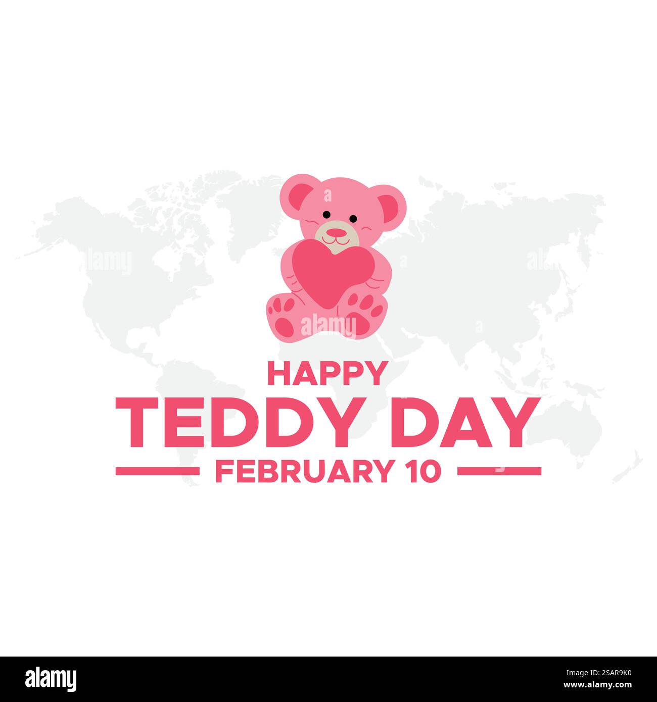 Happy Teddy Day Post and Greeting Card. 10 February - Teddy Day of ...