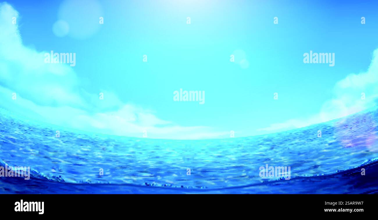 View blue sea under Stock Vector Images - Alamy
