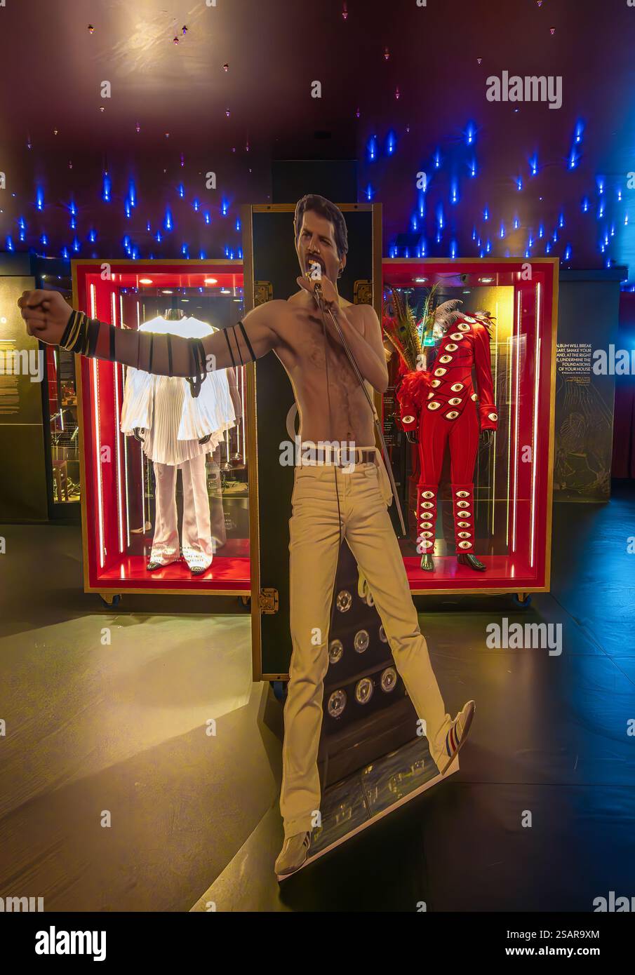 Montreux, Switzerland - January 2, 2024: Costumes of Freddie Mercury ...