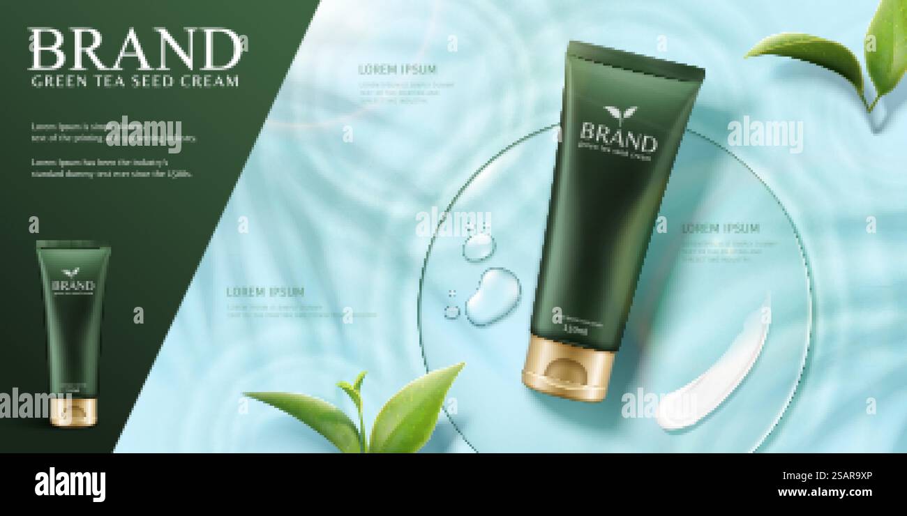 View green leaves tea Stock Vector Images - Alamy