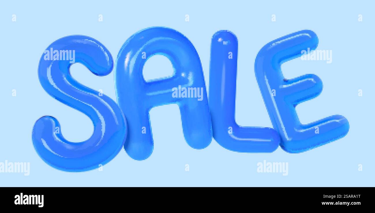 3d rendering azure balloon letter R made of water isolated on baby blue ...