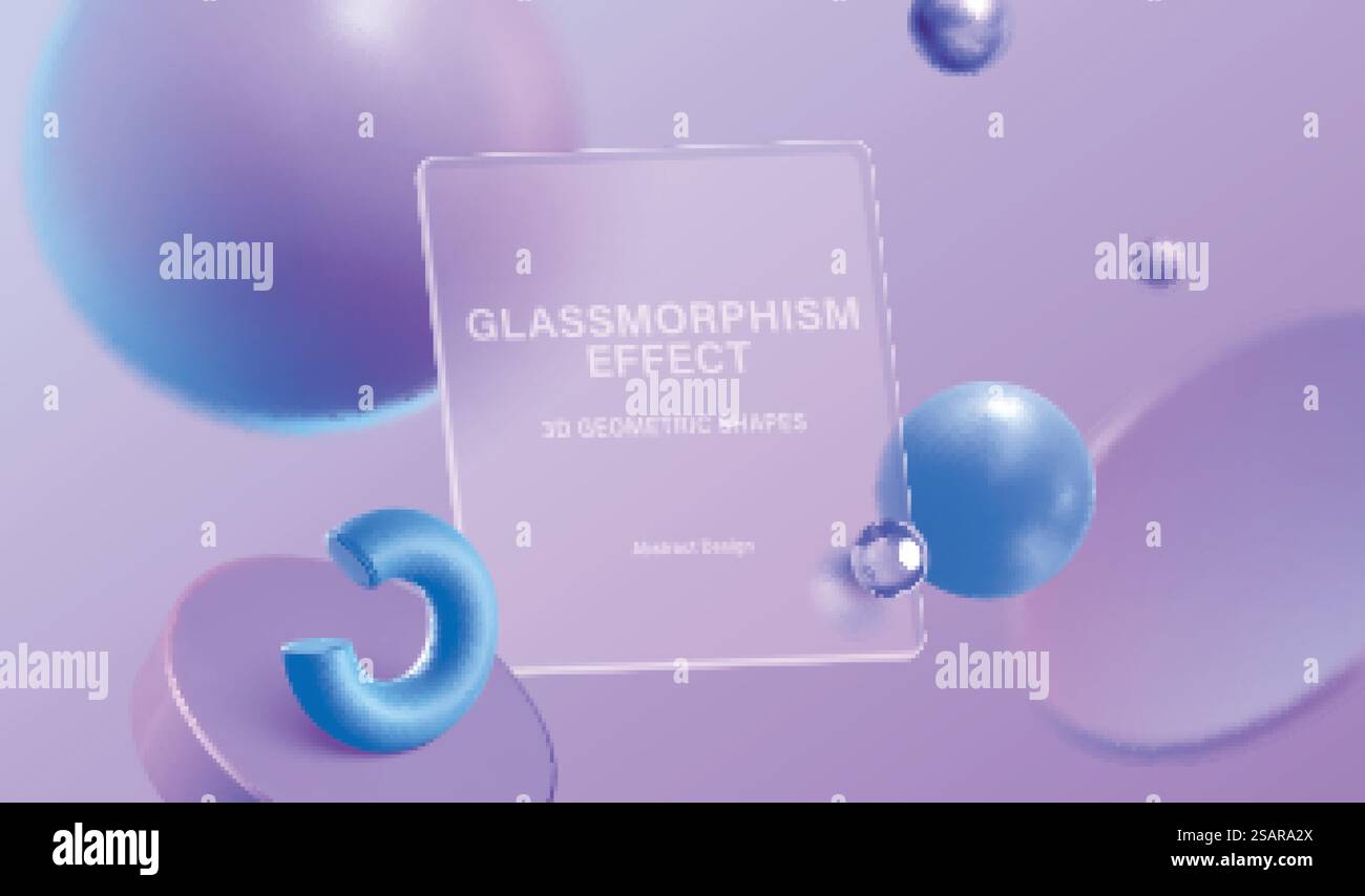 Geometric glassmorphism template Stock Vector Image & Art - Alamy