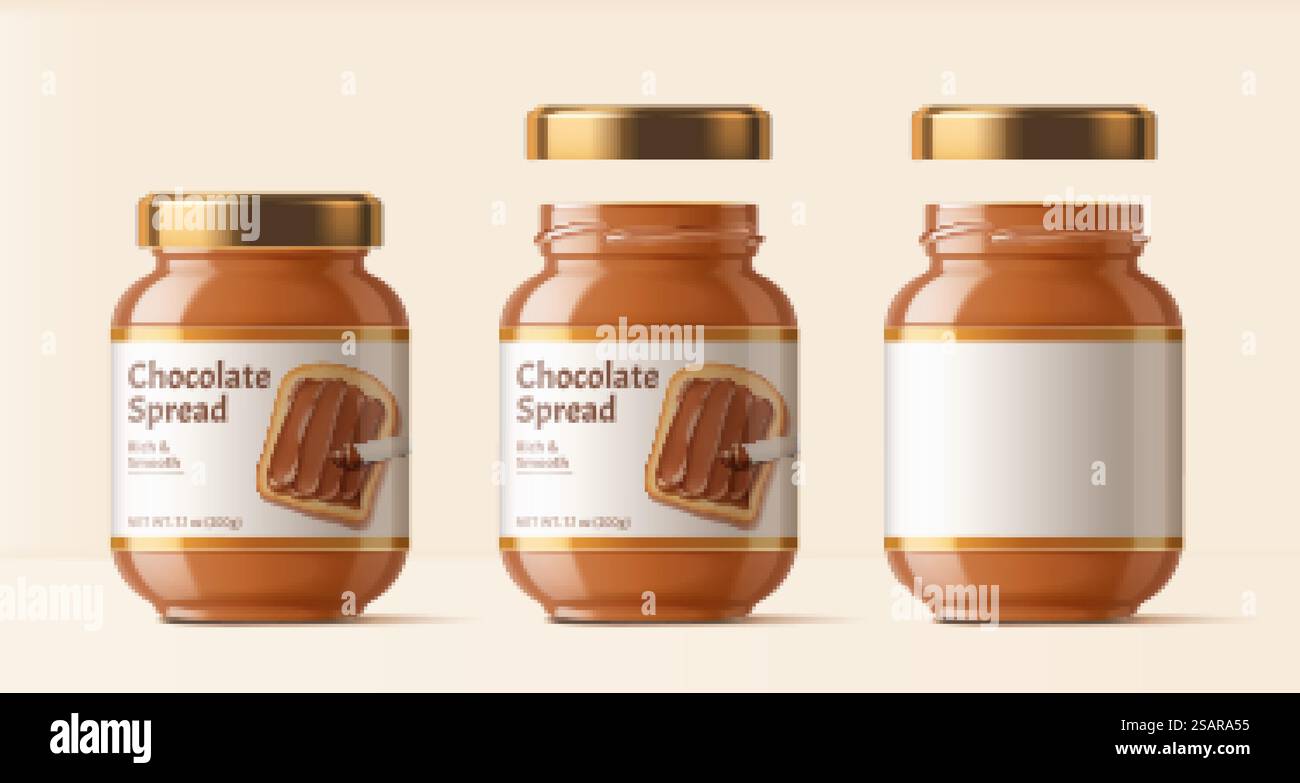 Chocolate spread package design Stock Vector Image & Art - Alamy