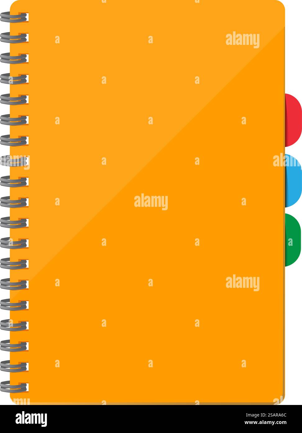 Notebook paper cartoon icon. Personal diary or organizer isolated on ...