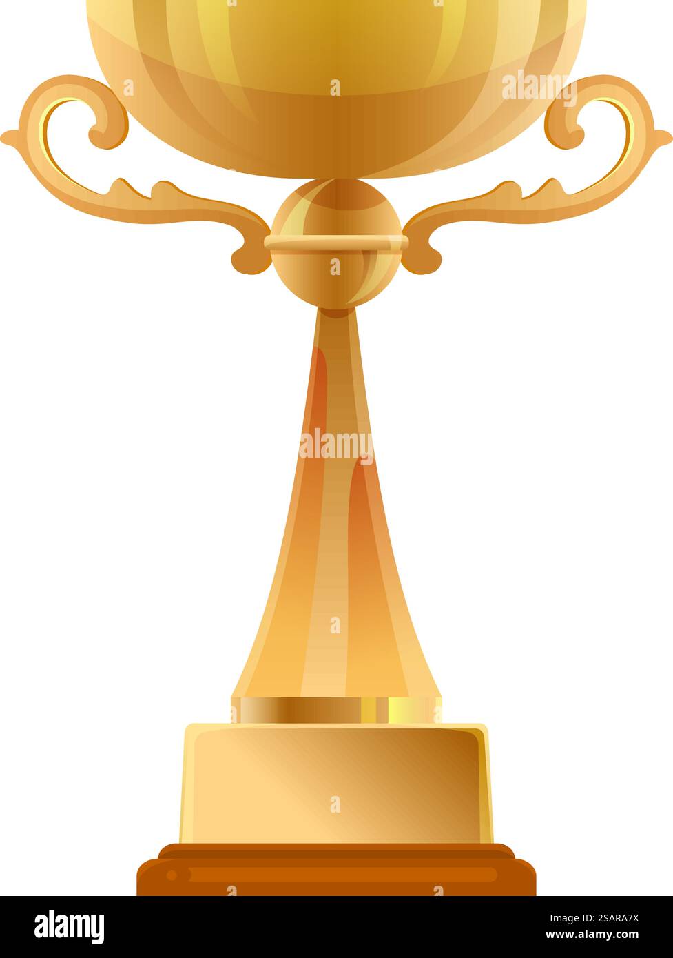 Golden goblet. Trophy award cup. Contest win isolated on white ...