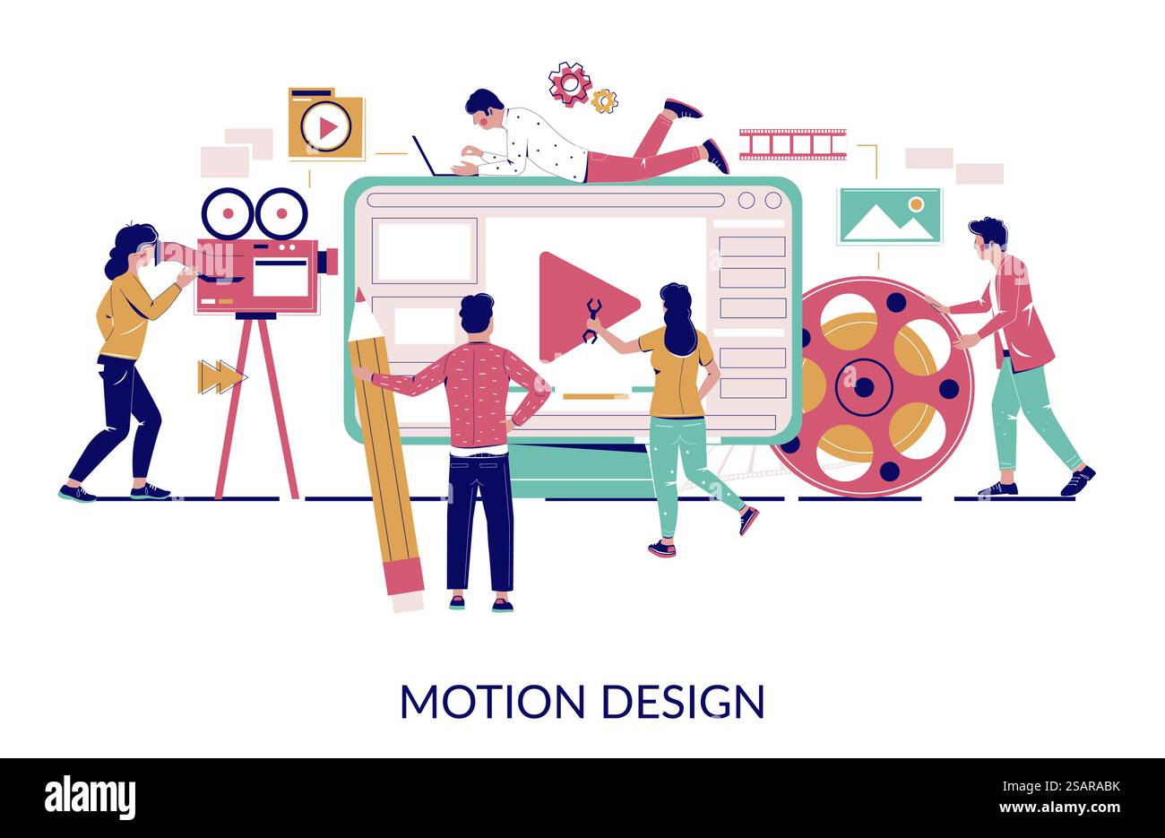 Animation artist film Stock Vector Images - Alamy