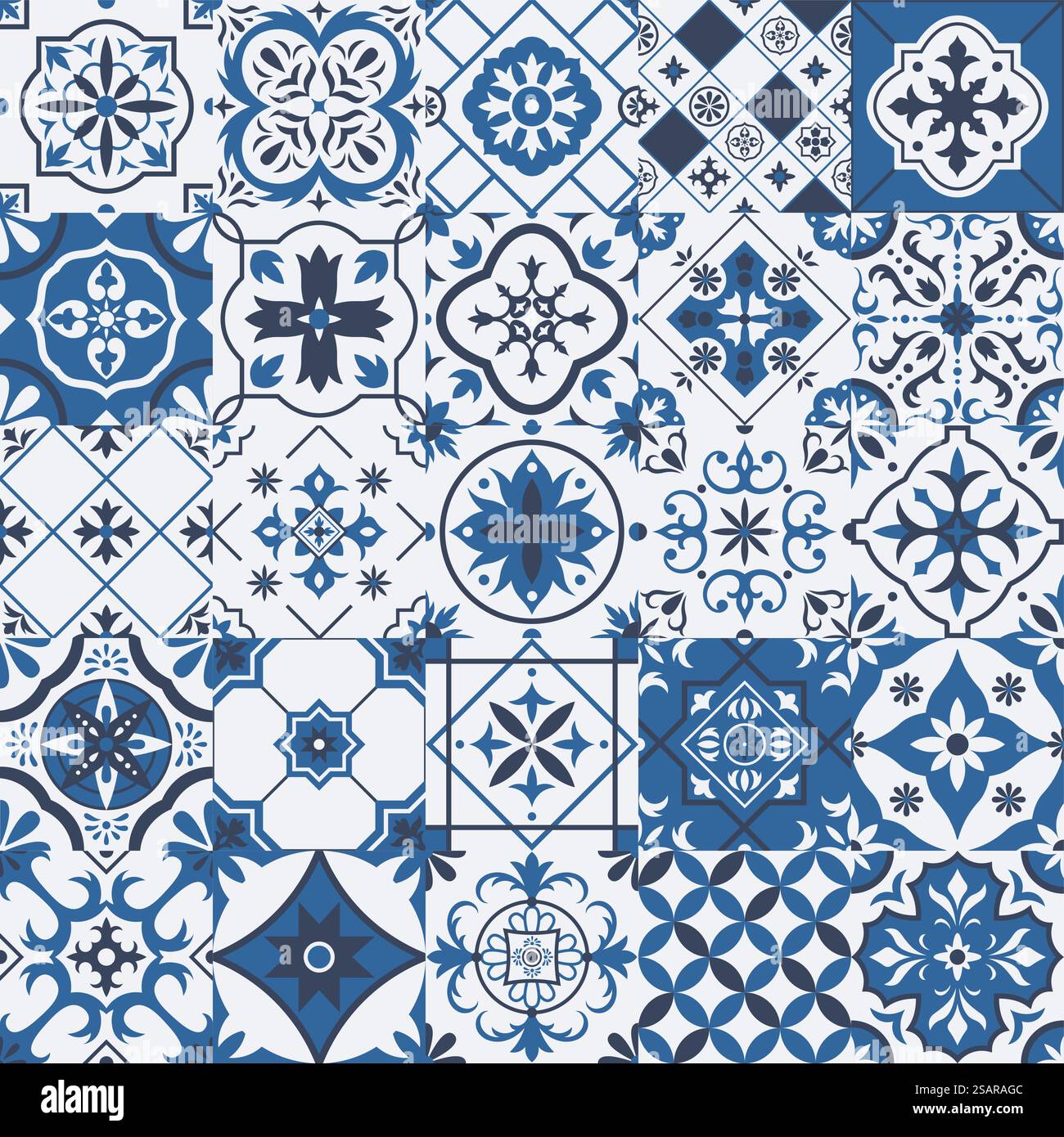 Traditional mexican and portuguese porcelain ceramic patterns azulejo ...