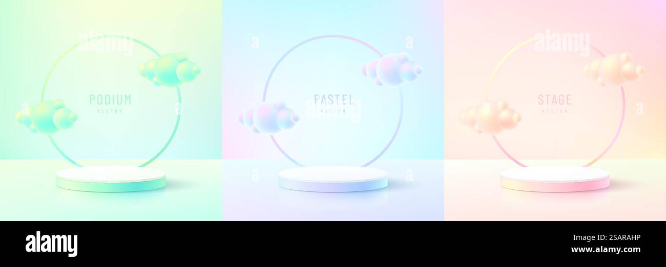 Pink yellow green cloud Stock Vector Images - Alamy