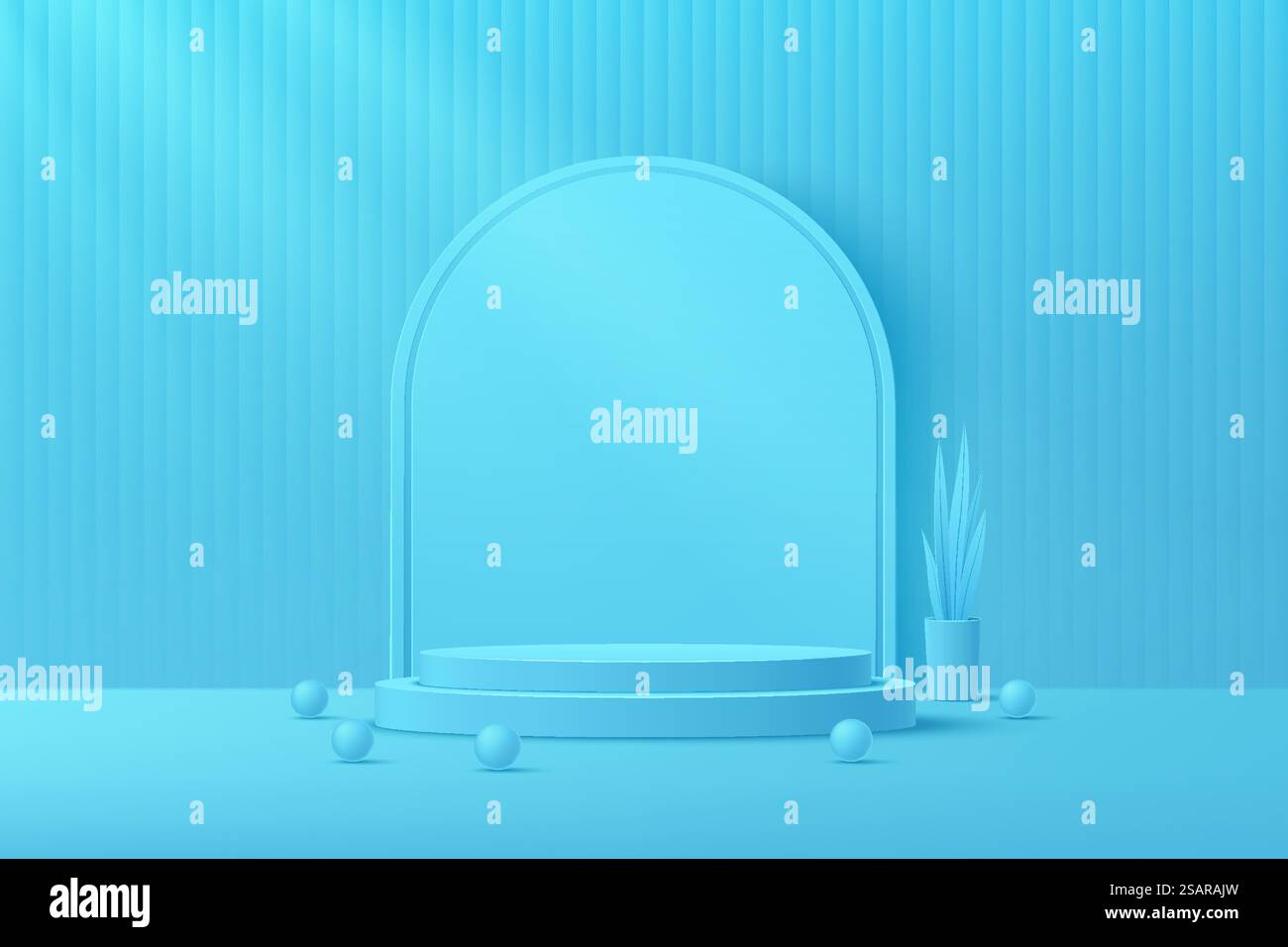 3d blue circular podium Stock Vector Images - Alamy