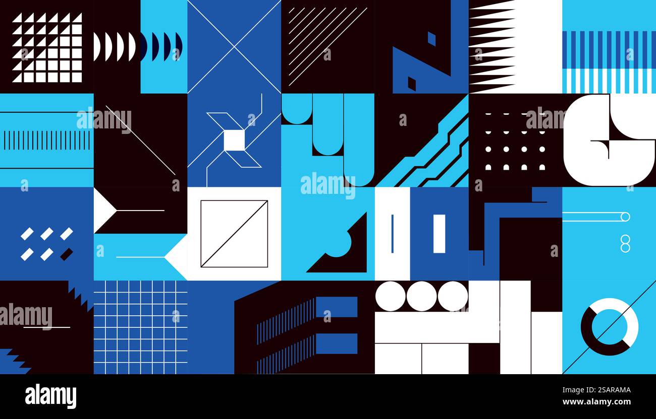 Abstract square shapes. Modern minimalistic geometric figures in ...