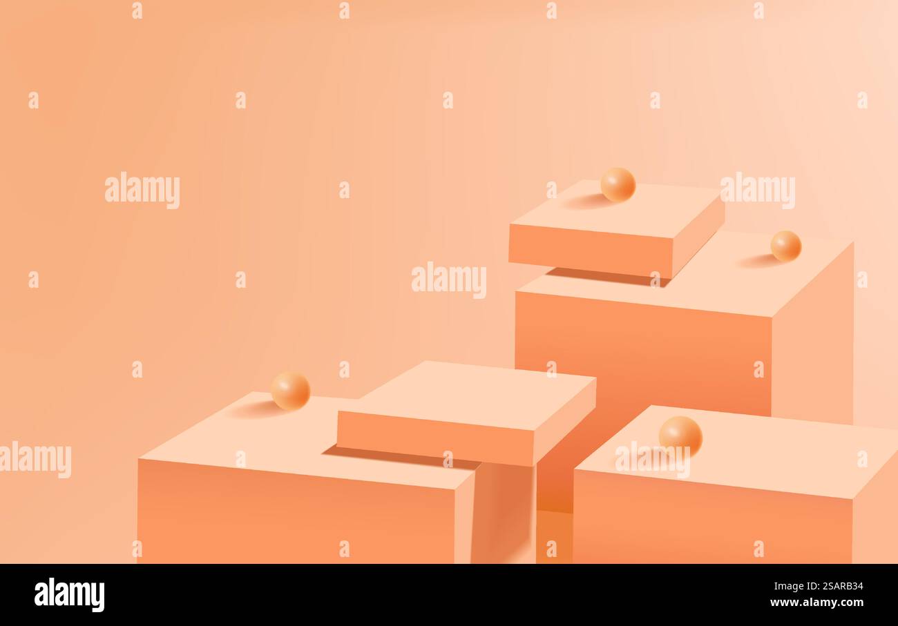 Minimal background mock up with podium for product display. 3d ...