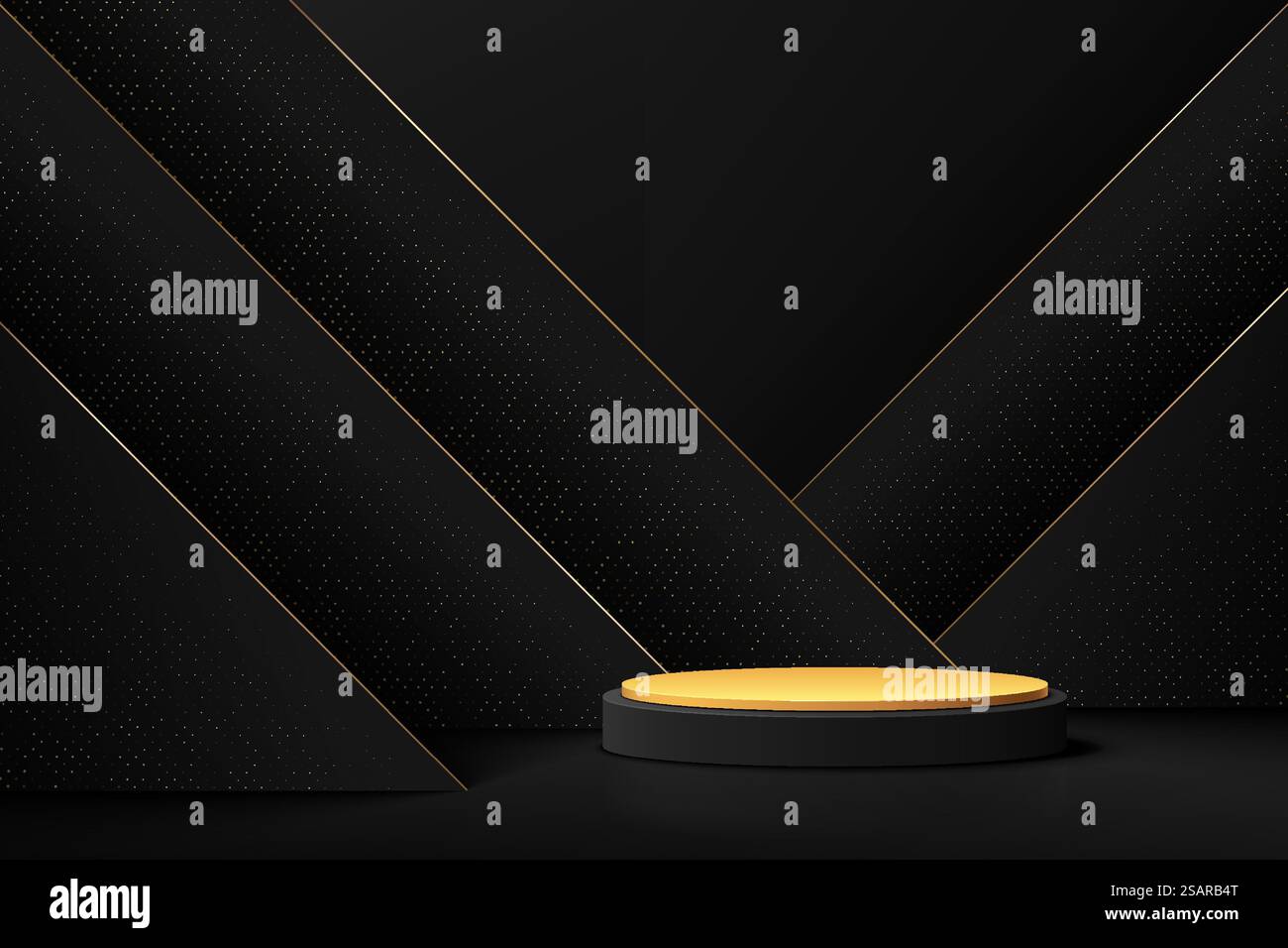 3d rendering black podium Stock Vector Images - Alamy