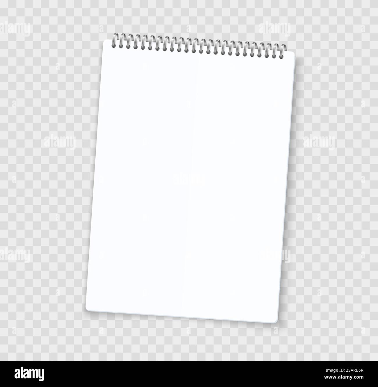 Blank notebook sheets. Realistic notepad with binder. 3D white paper ...